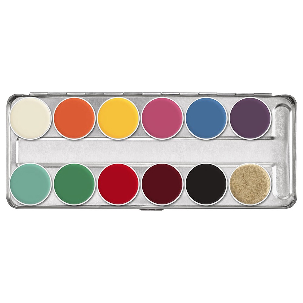 Kryolan RUBBER MASK GREASE PAINT Palette 12 colors, 40ml - art.2584 ...